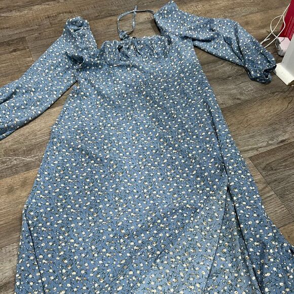 Cider | Dresses | Ciderxl Floral Blue Maxi Dress | Poshmark